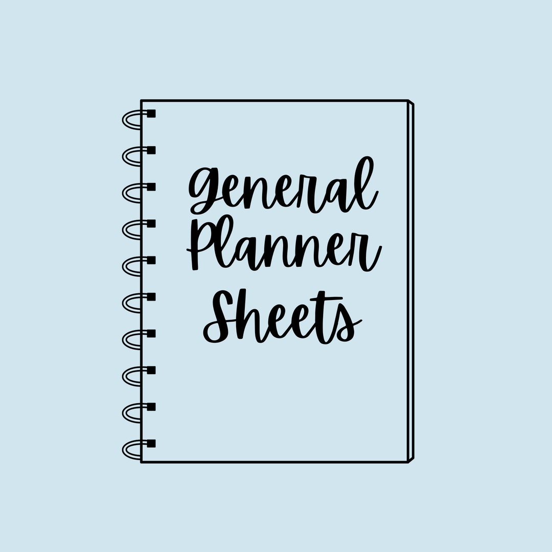 General Planner Sheets - Etsy