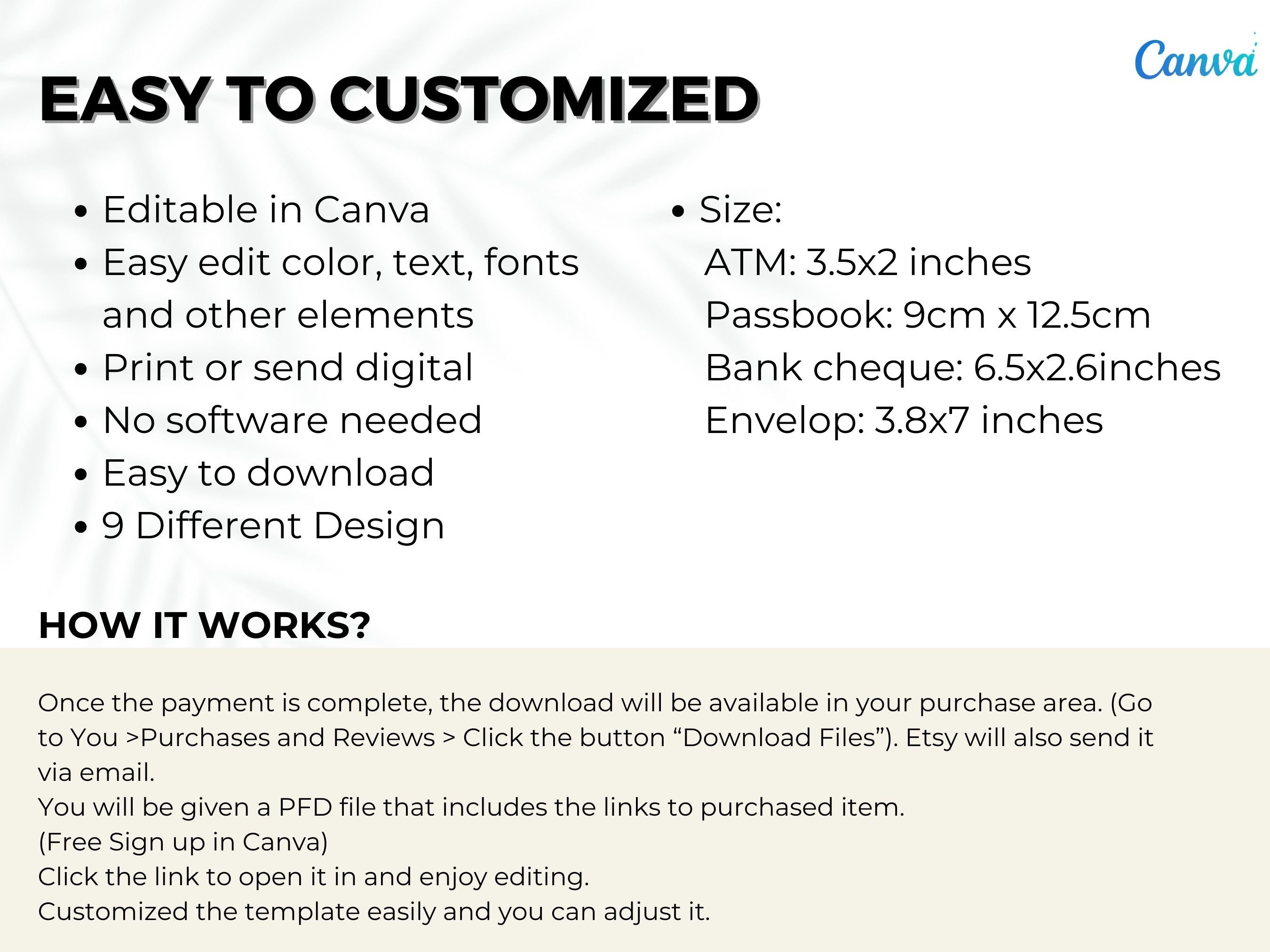 Passbook | Bank Cheque | ATM Wedding Invitation Template | Unique ...