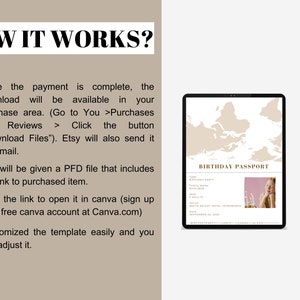 Aesthetic Passport and Airplane Ticket Invitation | Birthday or Wedding ...