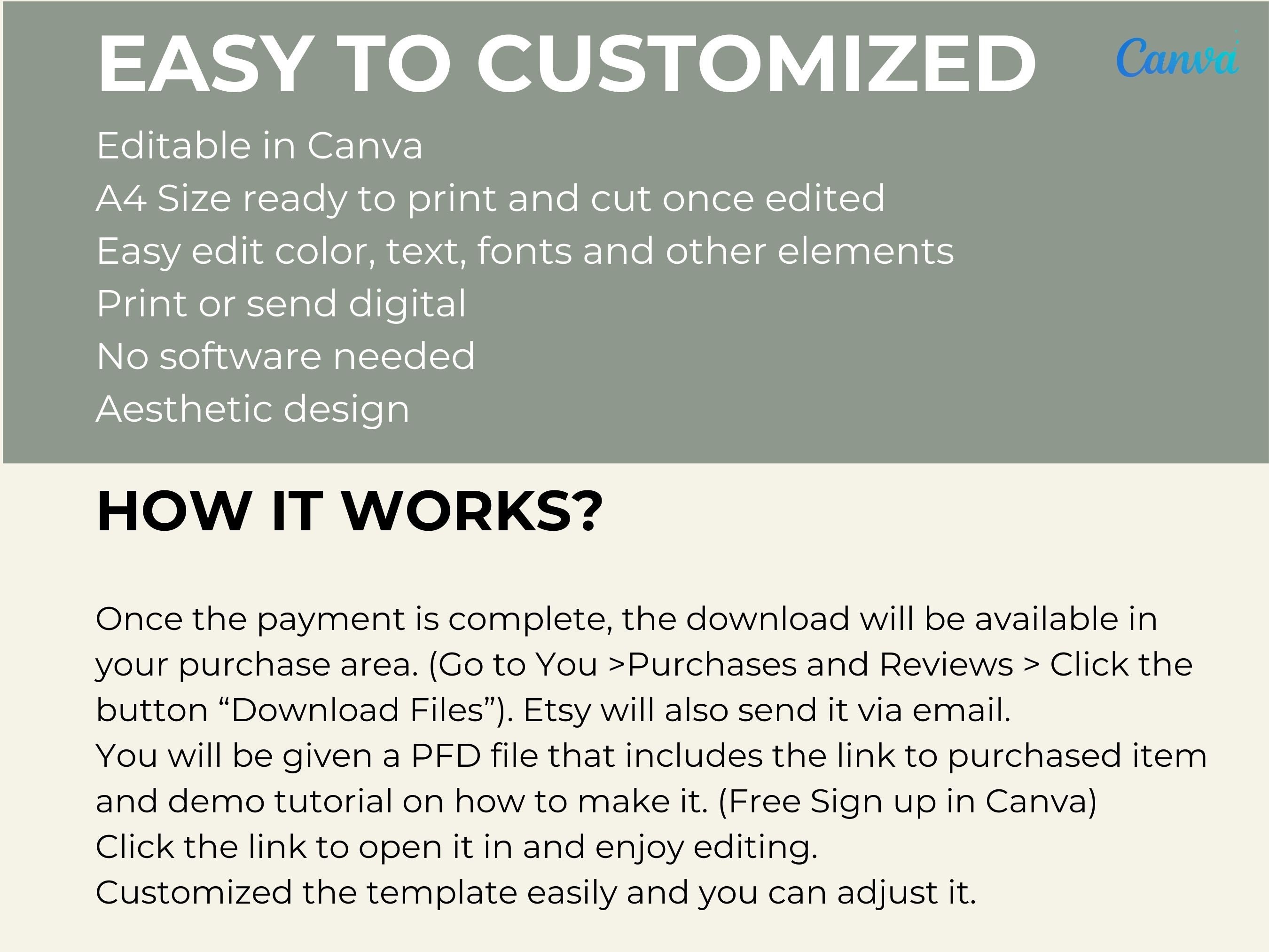 Single Slide Wedding Invitation Template Editable in Canva - Etsy