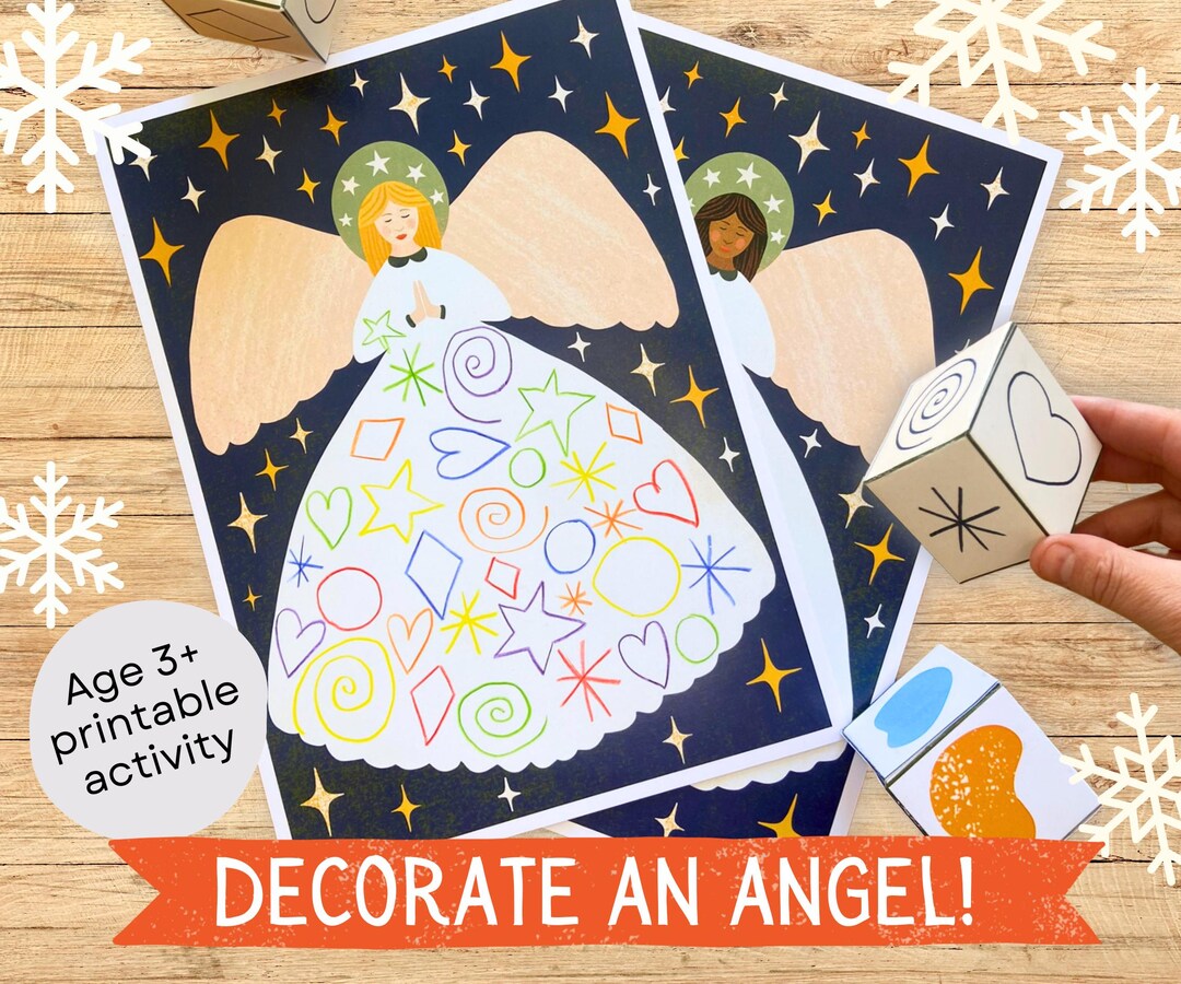 Christmas Angel Activity, Printable Learning Game (PDF) - Etsy