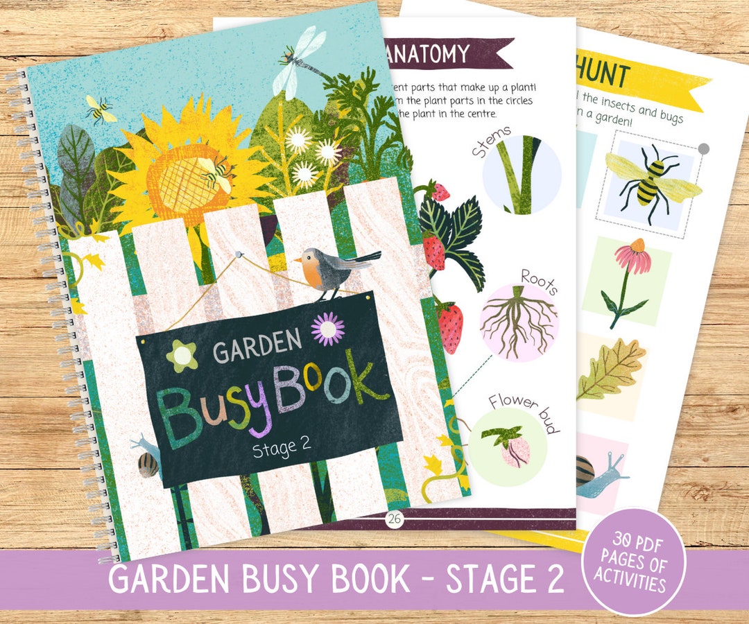 Garden Busy Book: Preschool Learning Activities (digital Download) - Etsy