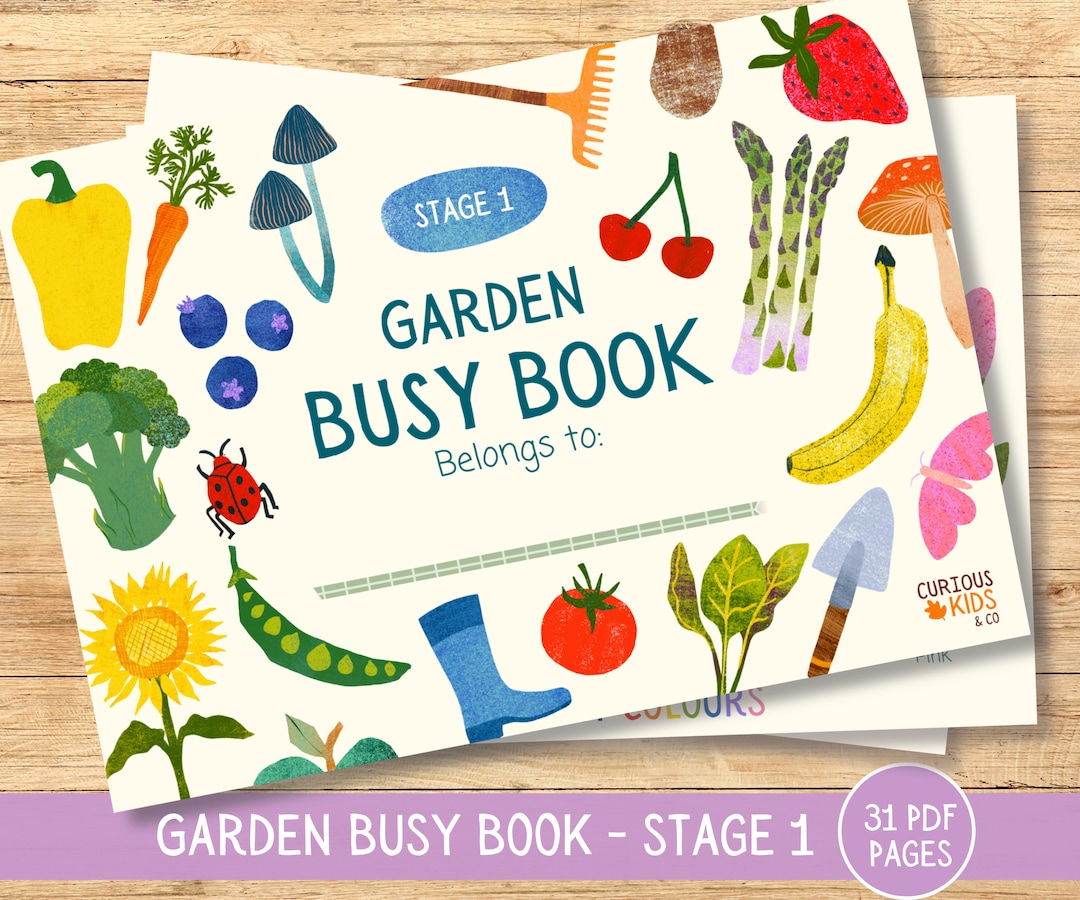 Garden Busy Book: Montessori Toddler Activities (digital Download) - Etsy