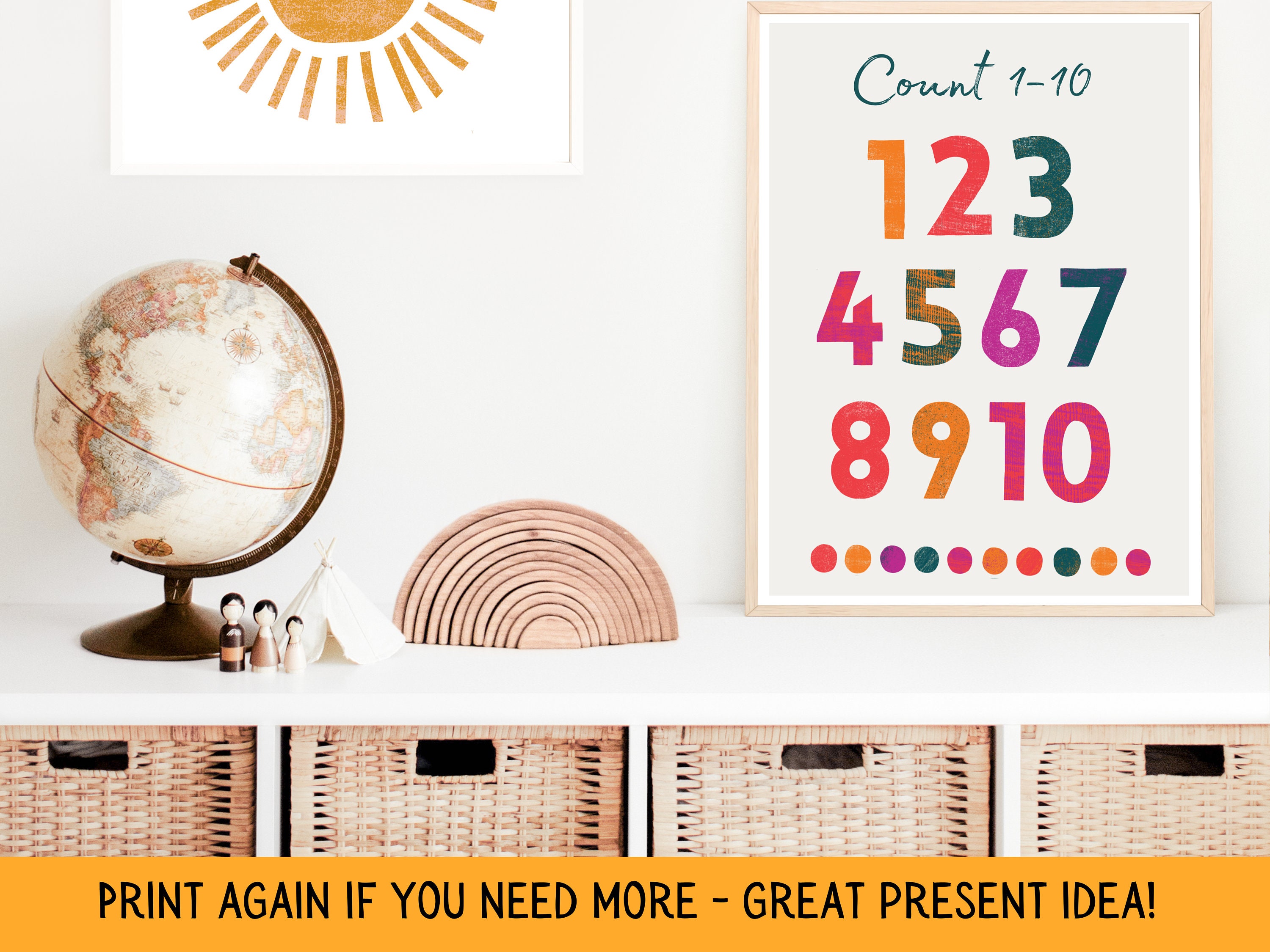 Numbers Poster Printable Educational Posters Homeschool Prints ...