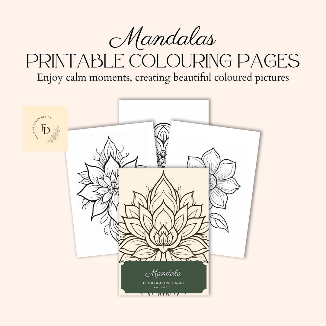 Mandalas A4 & A5 Colouring Pages UK A4 and A5 Sizes - Etsy