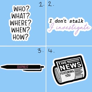 Journalism Student Stickers Journalist College University Scrapbook ...