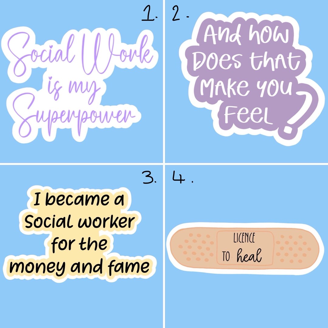 Social Work Student Stickers | College | University | Social Science ...