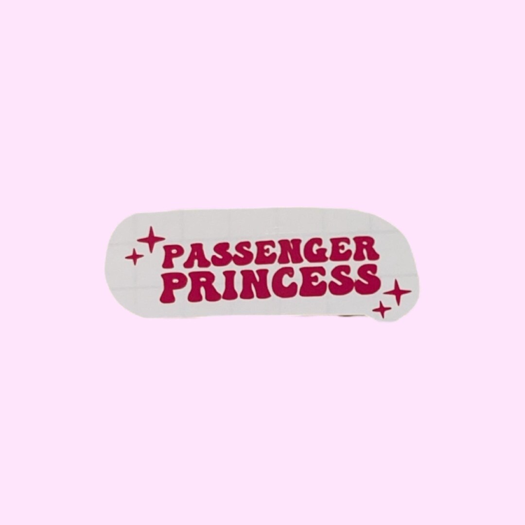 Passenger Princess Sticker Vinyl | Decal | Sticker | Customisable ...