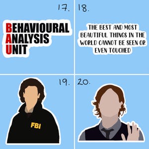 FBI Agent Stickers Criminal Minds Customisable Finish Laptop Stickers ...