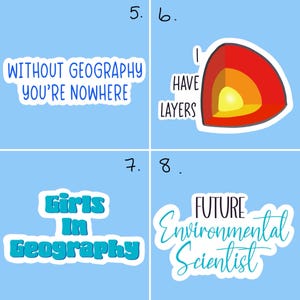 Geography Student Stickers | College | University | Science | Geology ...