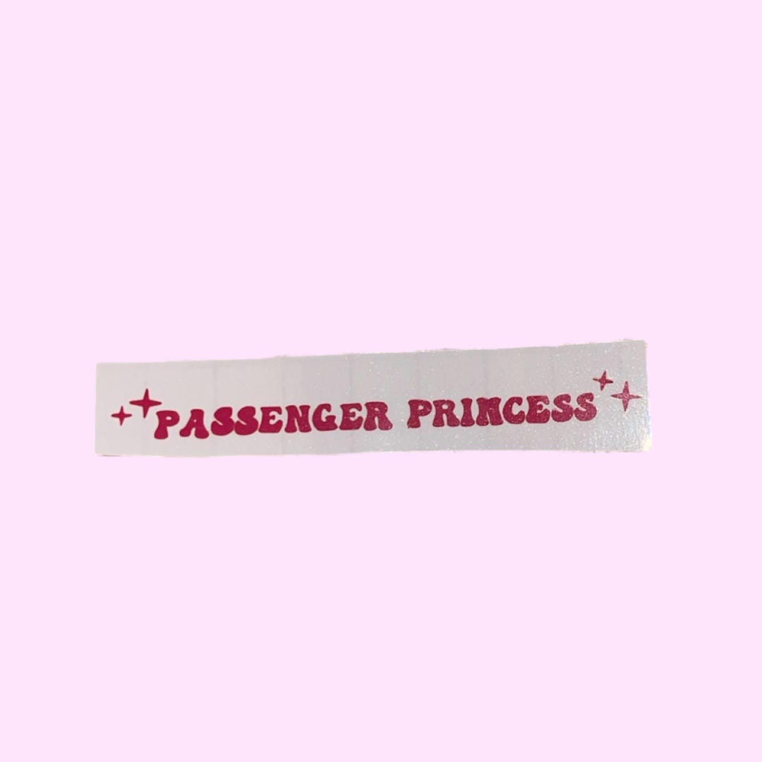Passenger Princess Sticker Vinyl | Decal | Sticker | Customisable ...