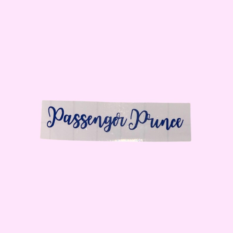 Passenger Prince Sticker Vinyl | Decal | Sticker | Customisable Colour ...