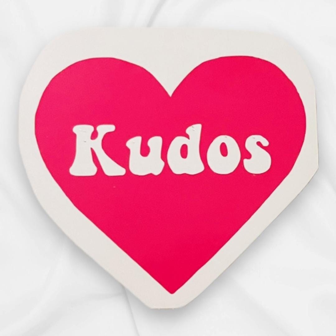 Kudos Heart Sticker Vinyl | Quote Vinyl | Decal | Sticker ...
