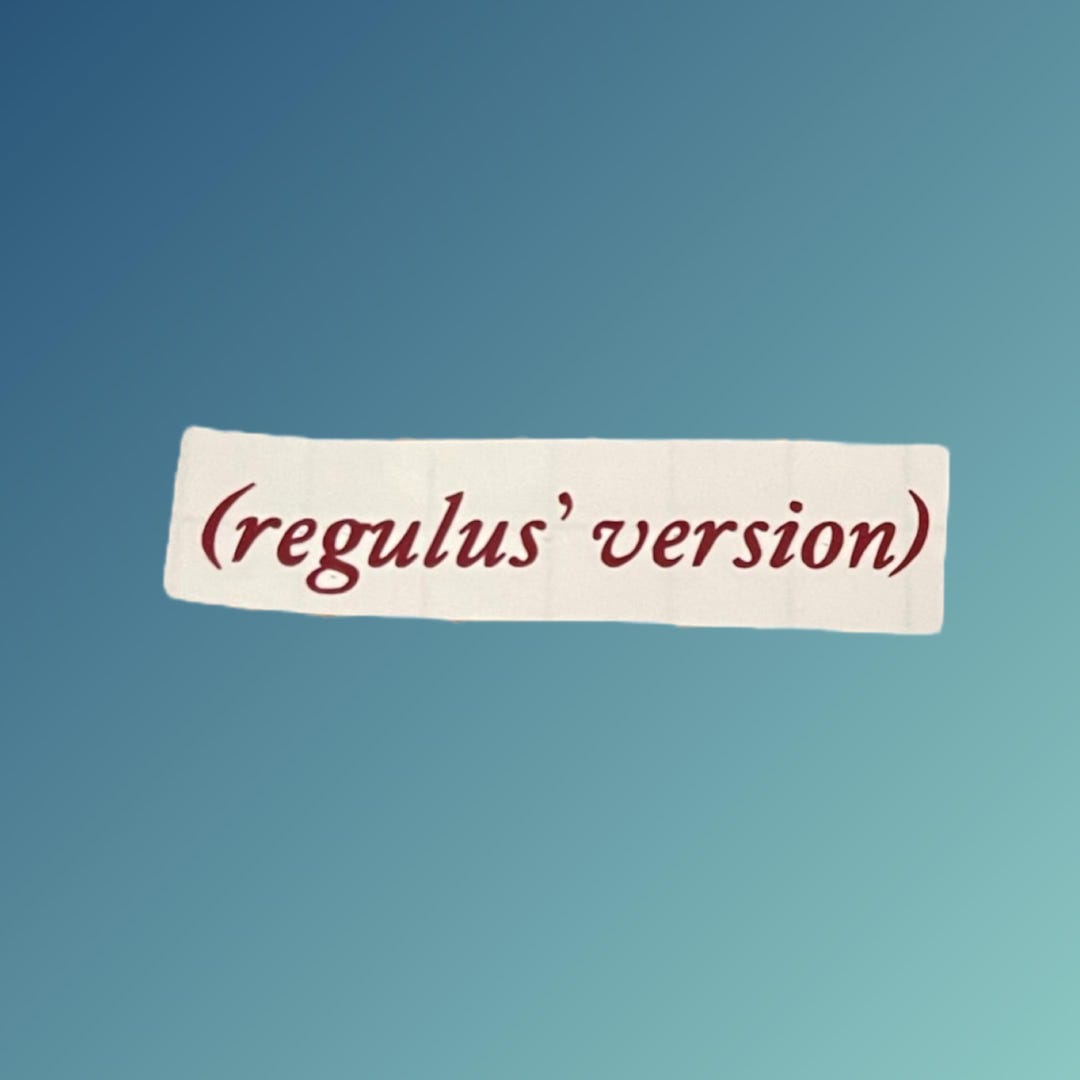 Regulus Version Sticker Vinyl Prongs R.A.M Quote Vinyl Decal Sticker ...