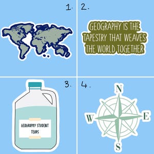 Geography Student Stickers | College | University | Science | Geology ...