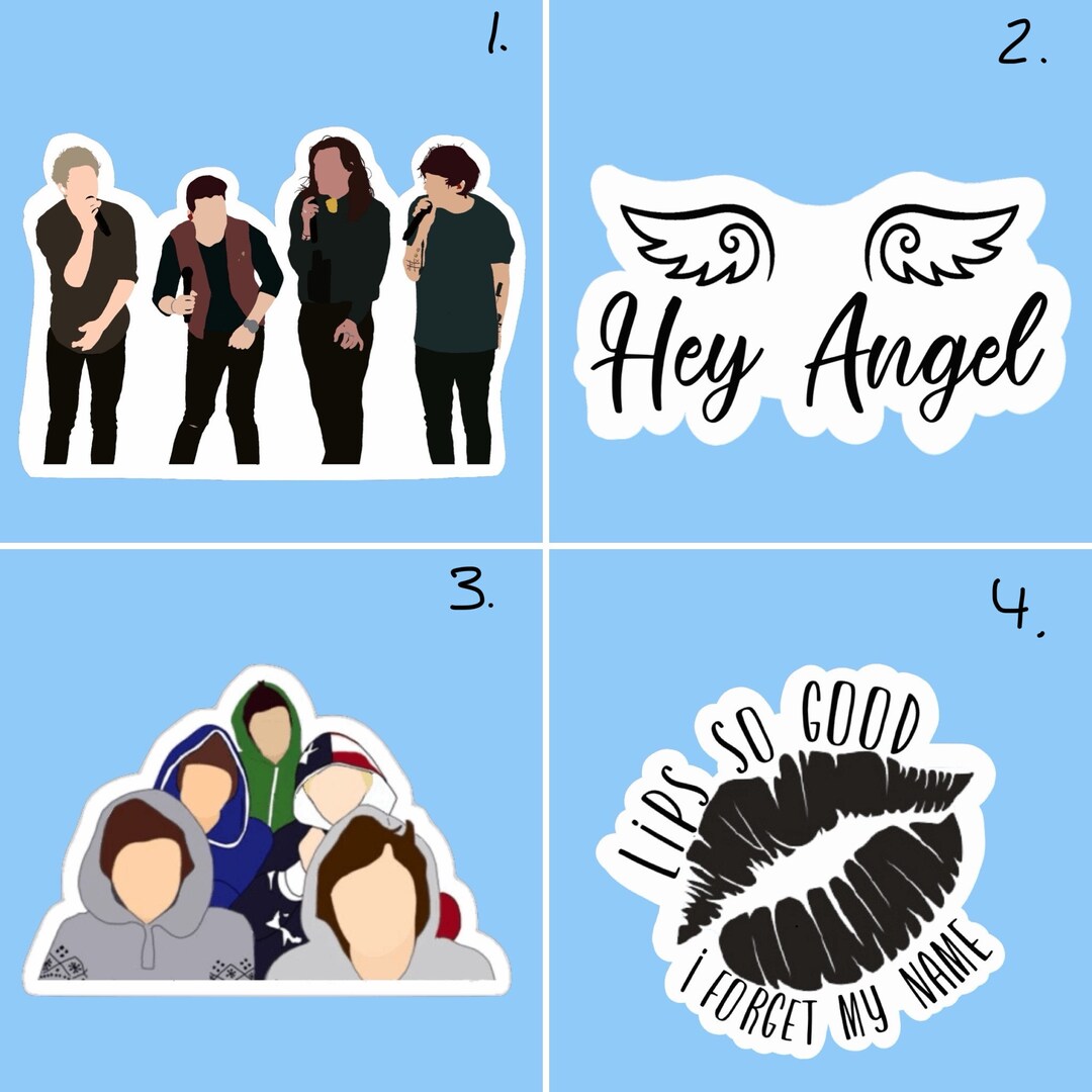1D Boyband Themed Stickers - Etsy