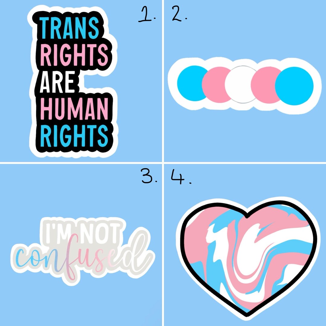 Transgender Themed Stickers | LGBTQIA+ | Trans Rights | Scrapbook ...