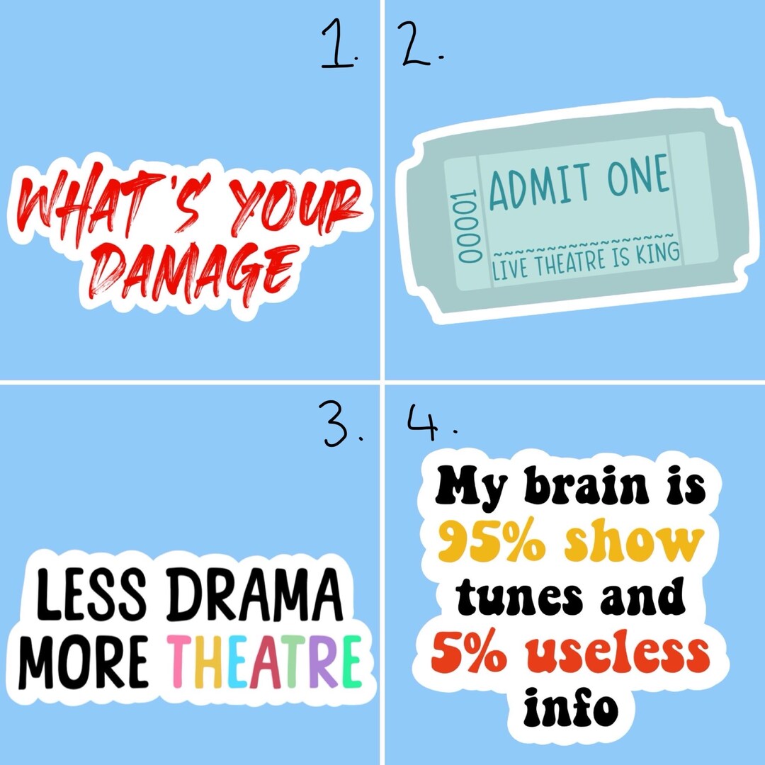 Theatre Student Stickers | Drama | Performing Arts | Musical Theatre ...