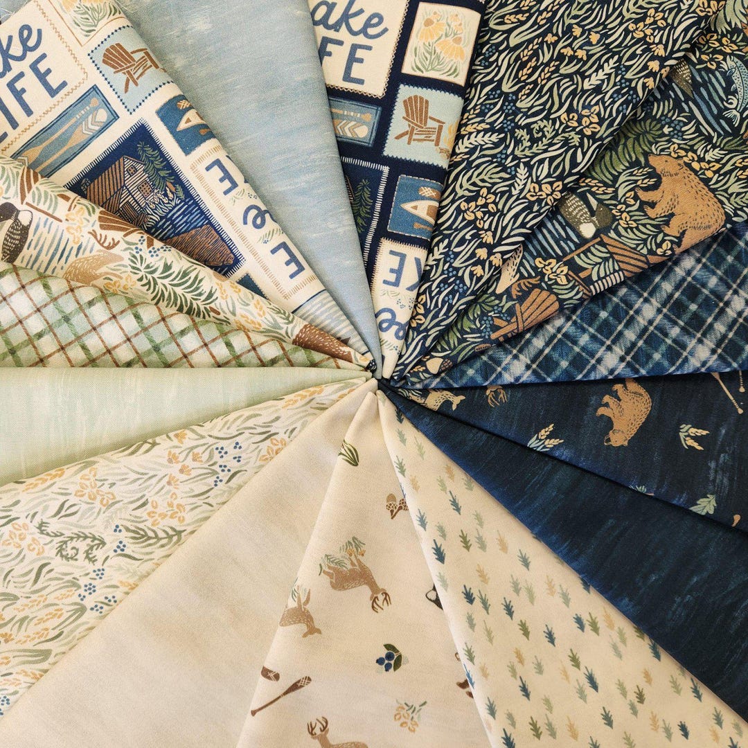 Lakeside Days Fat Quarter Bundle (15 + Panel) | P&B Textiles | Lakeside ...