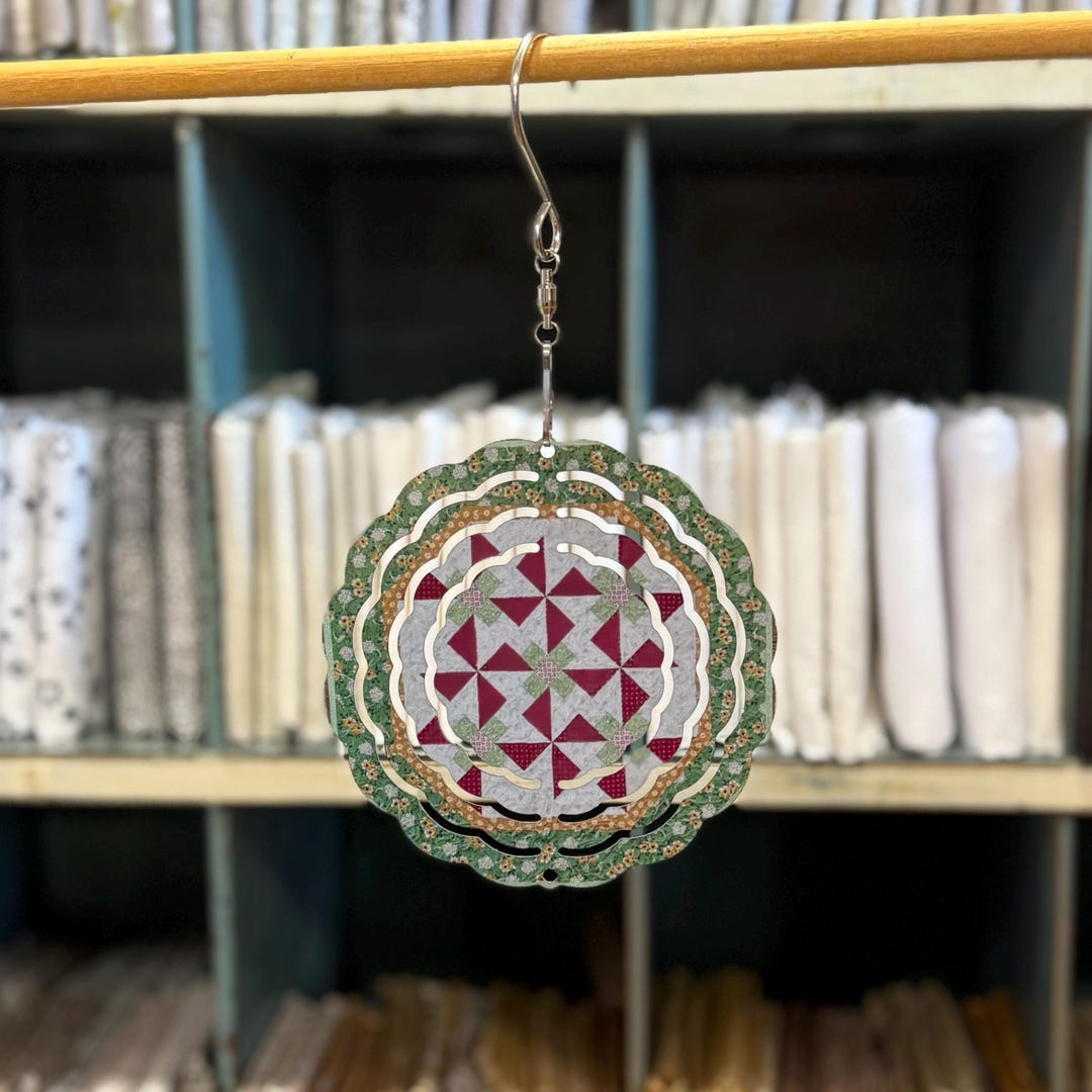 Handmade Wind Spinner: Red Pinwheel | Outdoor Garden Decor | Made in ...