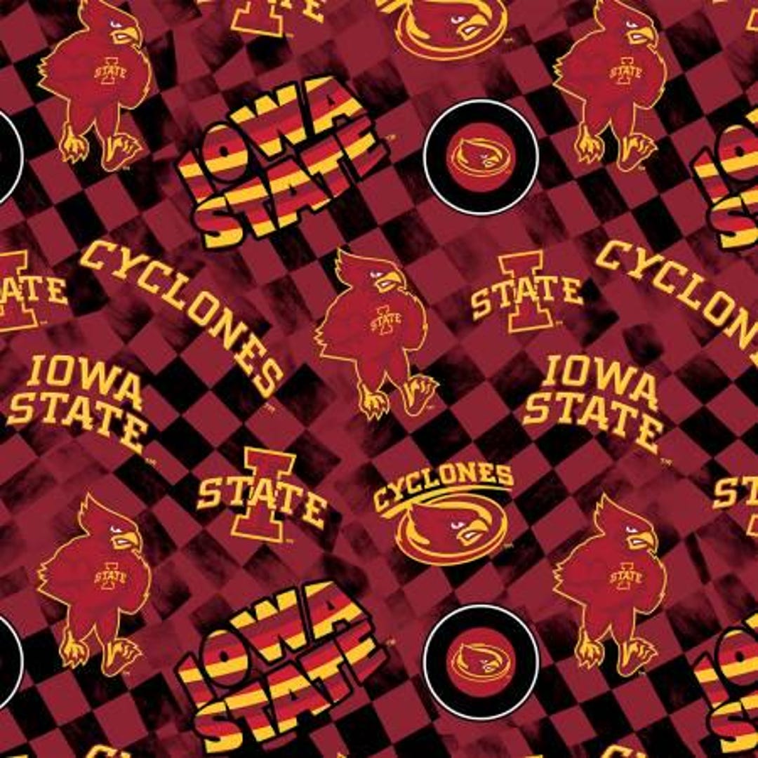 Iowa State University Cyclones Check Fabric | Cyclone Pride| NCAA ...