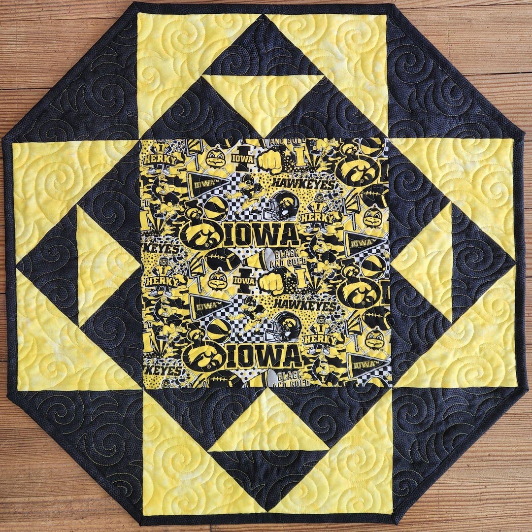 Iowa Hawkeyes Quilt Kit With Pattern and Fabric: Alice's Favorite Table ...