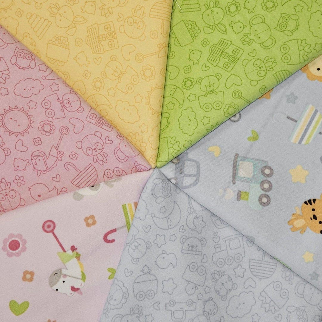 Designer Flannel Fat Quarter Bundle – 6 Cozy Cotton Fabrics by Riley ...