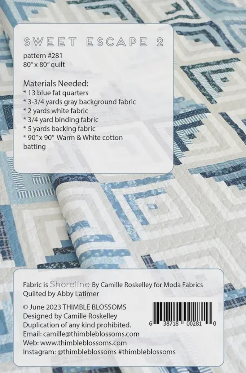 Shoreline Sweet Escape Quilt Kit | Coastal Calm Blues | Moda Fabric ...