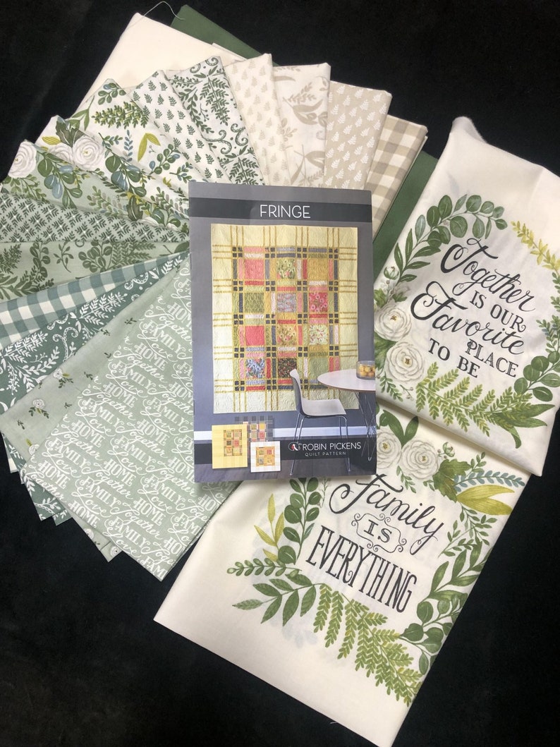 Happiness Blooms Cream Fringe Quilt Kit Quilt Kit Happiness Blooms ...