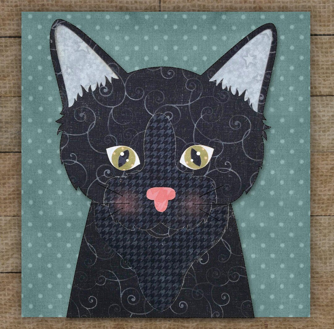 Bombay Cat Precut Fused Applique Kit: 9x9 Pillow Sewing Craft - Etsy