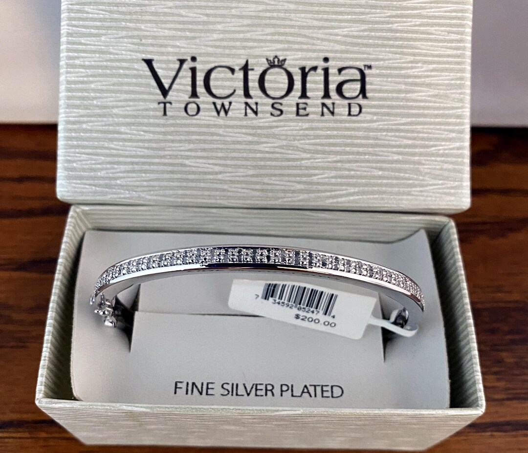 Victoria Townsend 1/2 CT TW Genuine Rose Cut Diamond & Fine Silver ...
