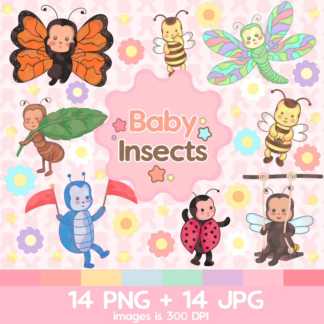 Cute Insects Clip Art Cute Bugs Clipart Ants Clip Art Digital Download ...