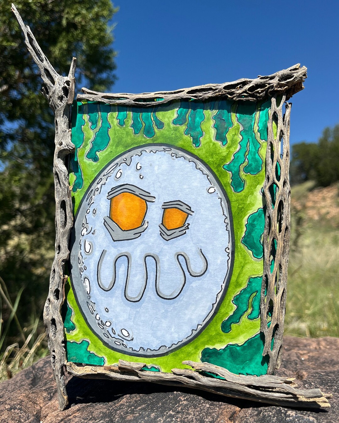 Rotten Egg Framed Using Mixed Media: Watercolor, Acrylic, Marker, 7 X 5 ...