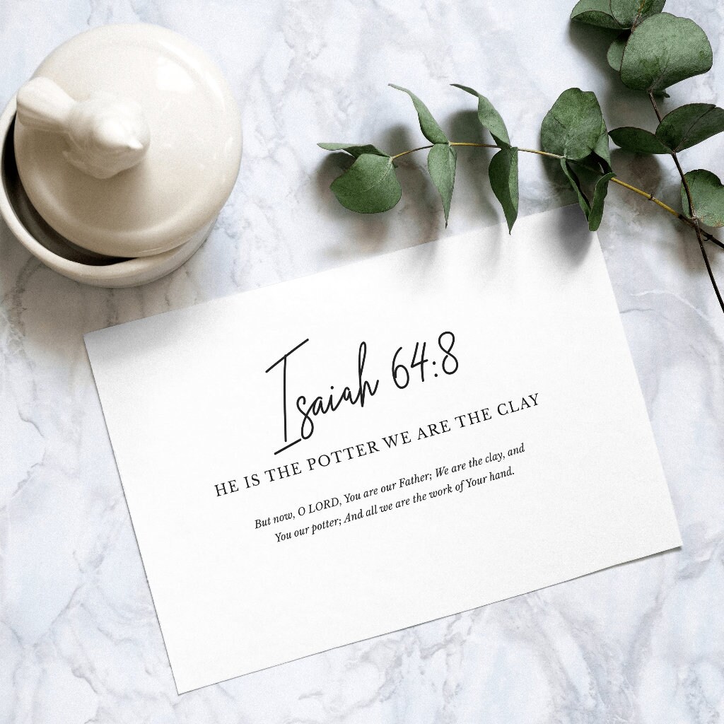 Digital Download Bible Verse of Isaiah 64:8 Christian Wall Art Print ...