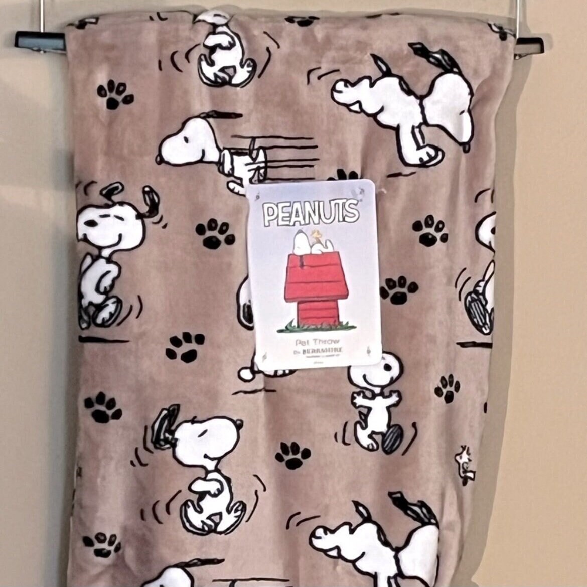 Peanuts Snoopy and Woodstock Tan Throw Blanket - Etsy