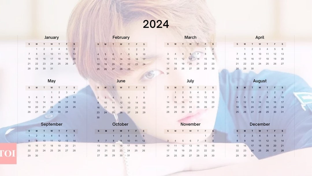 Digital JUNGKOOK BTS 2024 Year Calendar - Etsy