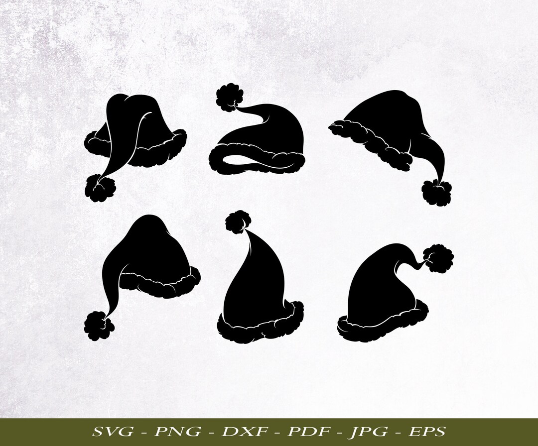 Santa Hat Svg Bundle, Santa Hat Pattern Svg/eps/dxf Cut Cricut ...