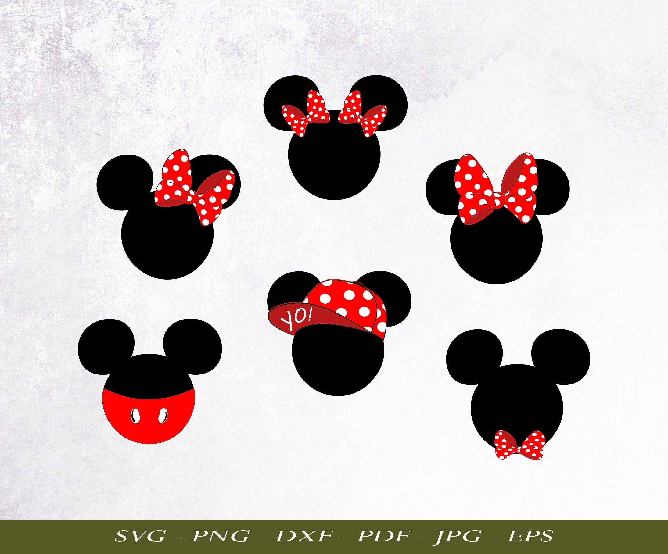 Mickey Svg, Mouse Svg Bundle, Mickey Pattern, Cute Mouse Cricut ...