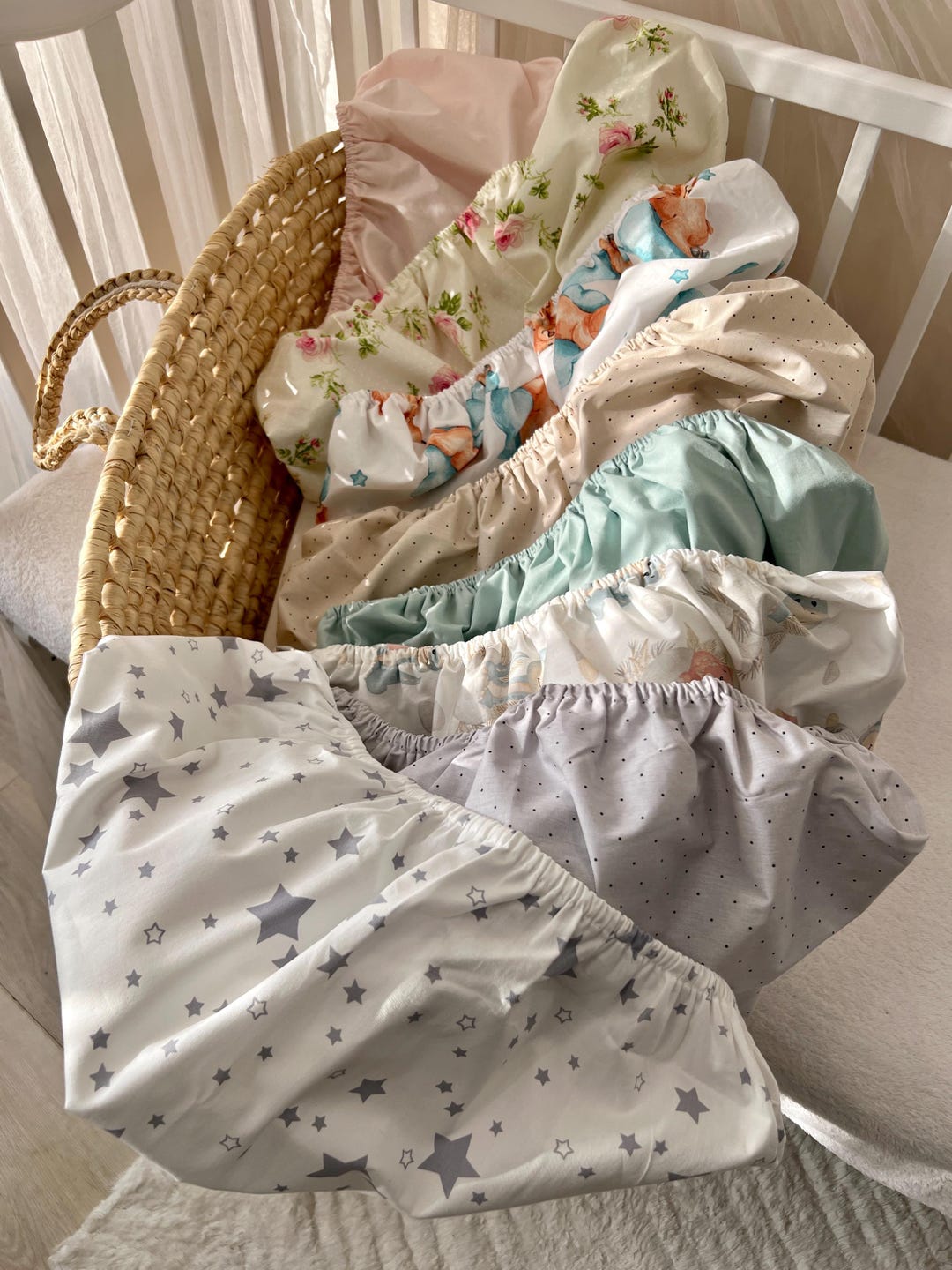 Baby Bassinet Sheet Sewing Pattern PDF - DIY Fitted Sheet for Moses ...