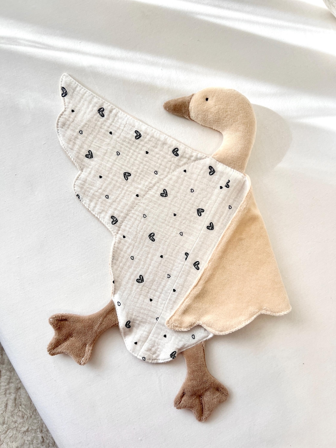 Goose Sewing Pattern, How to Sew Goose Lovey DIY, Baby Comforter ...