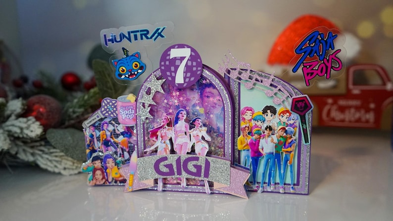 Custom K-pop Birthday Cake Topper, Personalized Name & Age, Shaker Cake ...