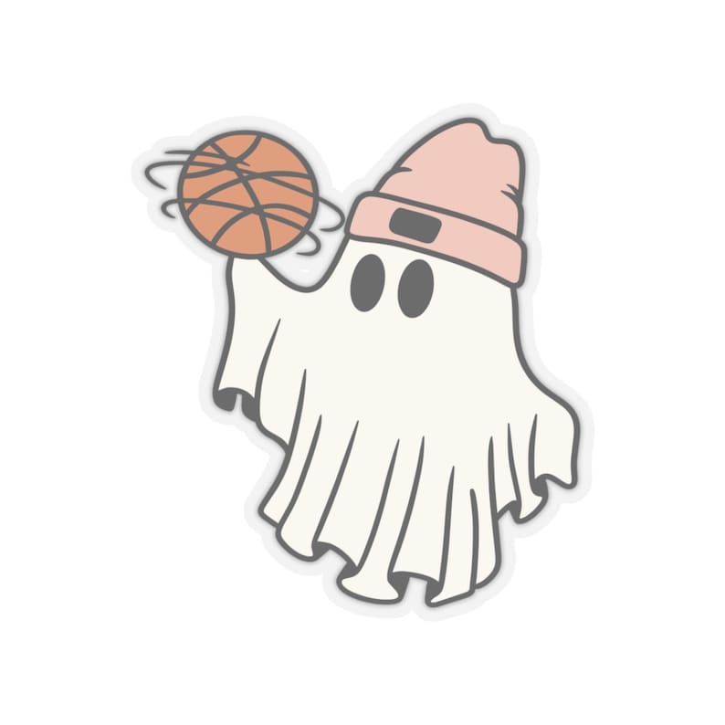 Basketball Ghost Sticker, Ghost Spinning Basketball, Ghost Sticker ...