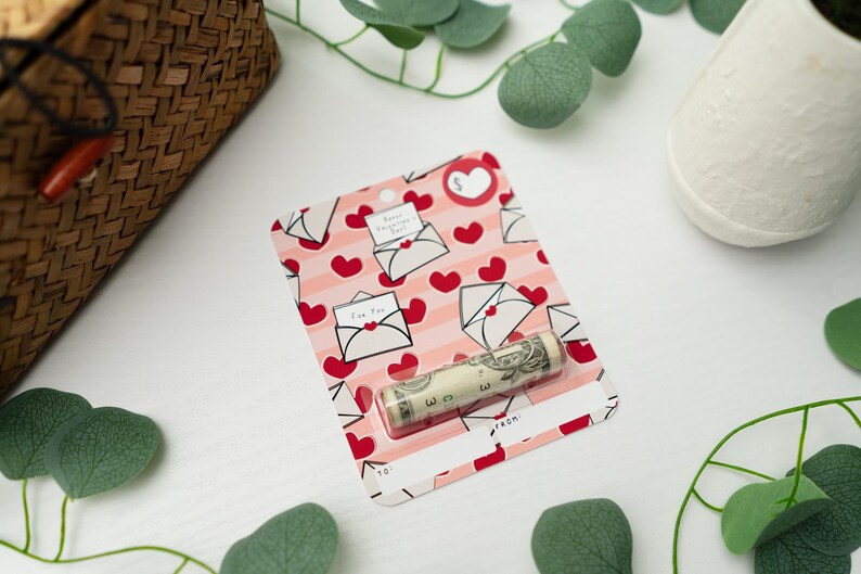 Gift Valentine Money Holder Valentine Money Card Gift Valentine Teen ...