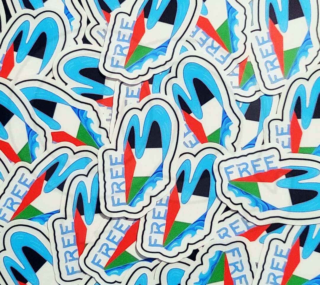 Palestine Heart Sticker - Flag Colors - Free Palestine - Solidarity ...