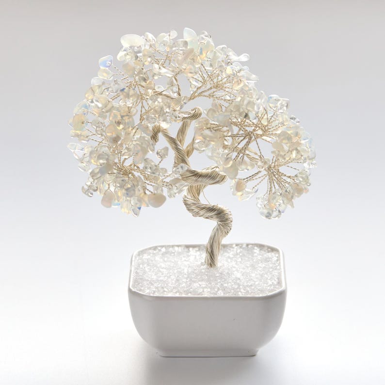 Handcrafted Gemstone Fortune Tree, 5.5-inch Crystal Money Tree - Etsy
