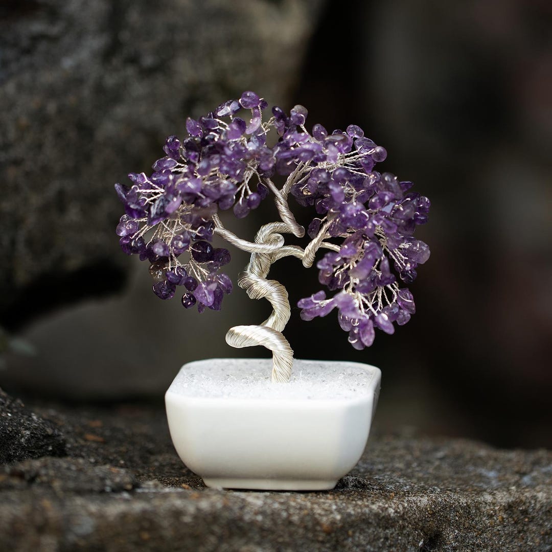 Handcrafted Gemstone Fortune Tree, 5.5-inch Crystal Money Tree - Etsy