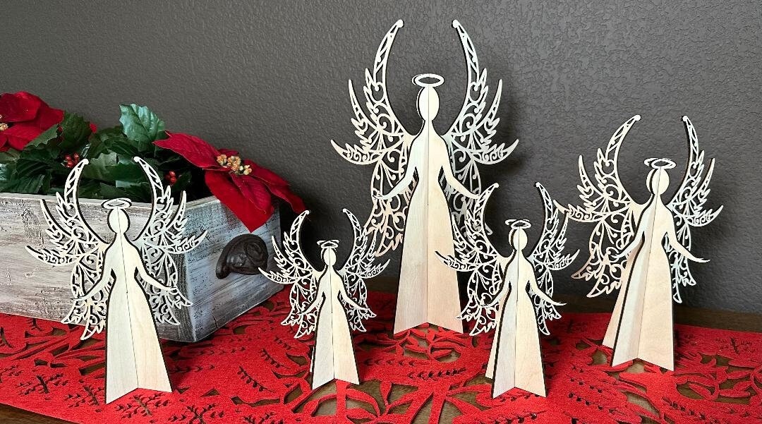 3D Christmas Angels - Etsy