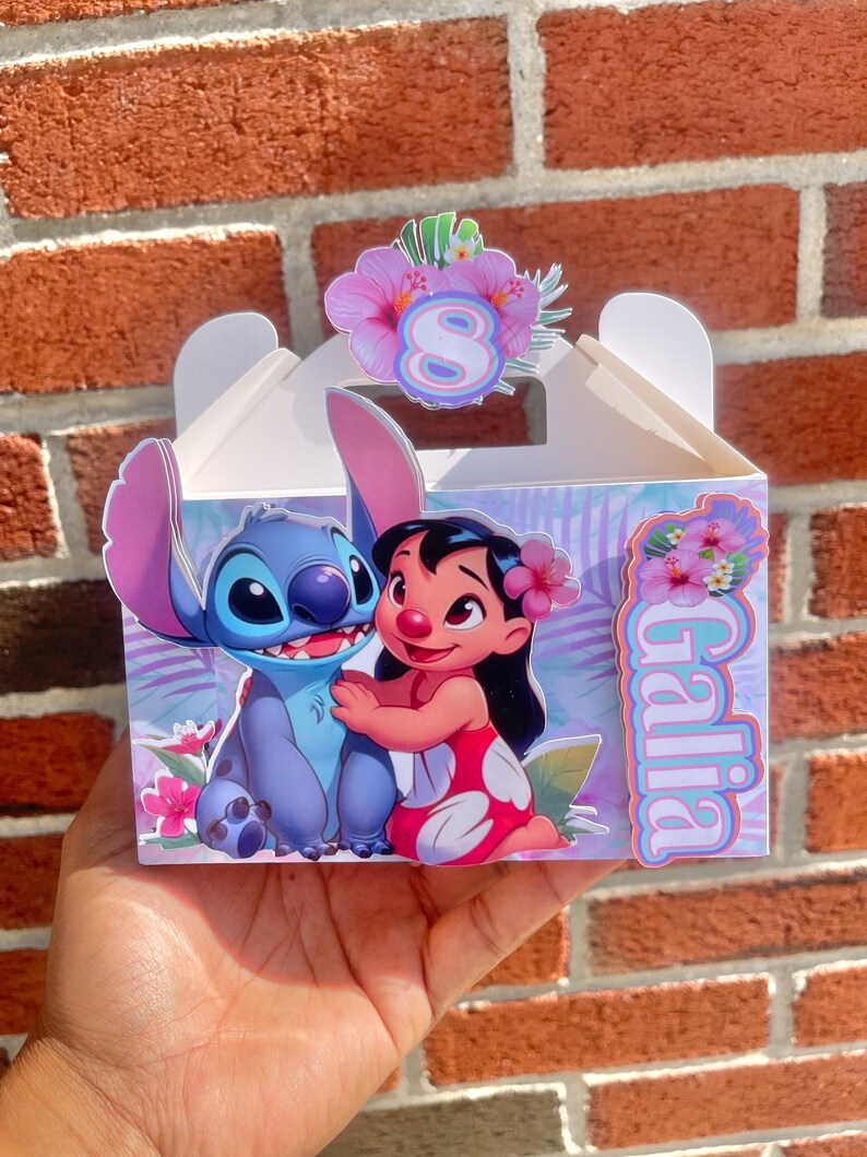 Stitch Party Favor/ Gable Box / Candy Box - Etsy