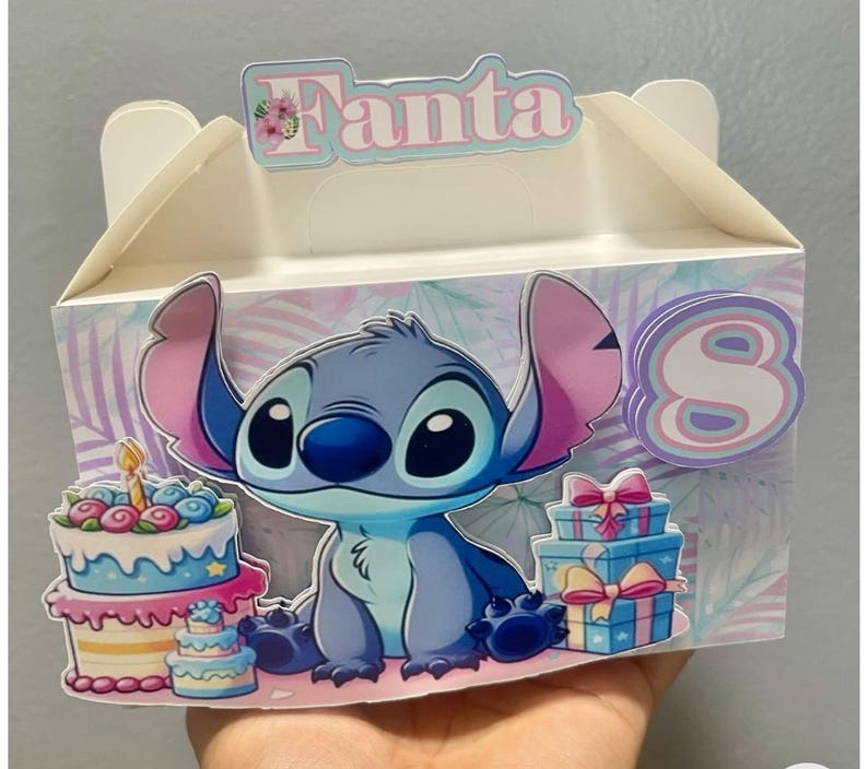 Stitch Party Favor/ Gable Box / Candy Box - Etsy