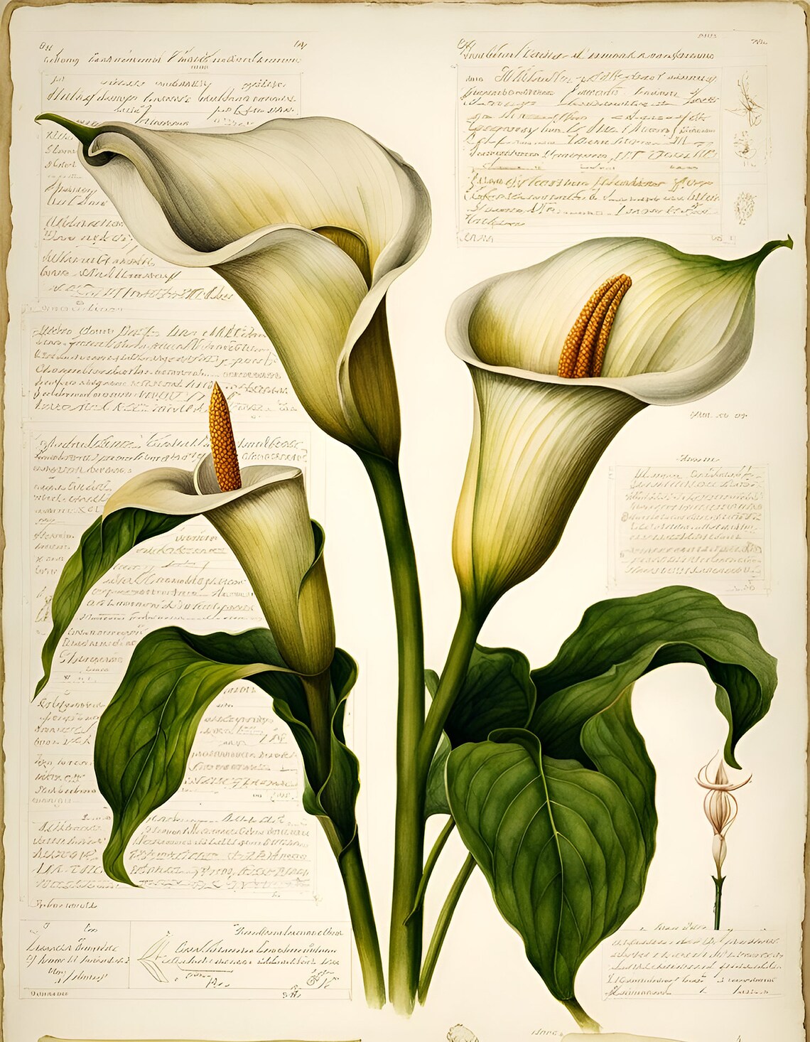 Botanicals: Calla Lily. Digital Downloads for Cards, Puzzles, Wrapping ...